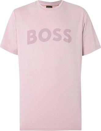 HUGO BOSS Homme, Tops, Rose, Taille: M T-shirt imprim&eacute; &agrave; manches courtes et col rond