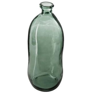 Atmosphera Atmosphera - Vase Dame Jeanne - Verre recyclé - Vert Kaki H73 cm