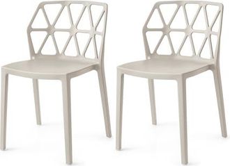 Connubia 2 Stühle Alchemia Polypropylen Hanf matt