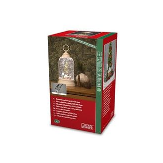 Konstsmide LED Wasserlaterne, Weihnachtsmarkt, weiß, wassergefüllt, wählbare Energiefunktion, mit 5h Timer, 2 warm weiße Dioden, batteriebetrieben & USB, Innen, 