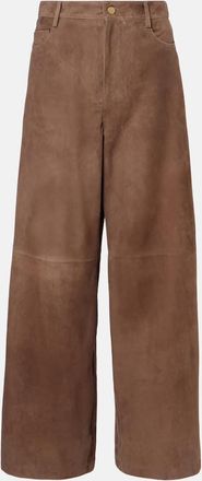 Max Mara Weite Hose Fulmine aus Veloursleder