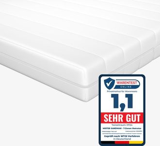 Mister Sandman Matratze - Härtegrad 2 und 3 (H2 & H3) - ergonomische 7-Zonen Kaltschaummatratze - Für alle Schlafpositionen - Höhe 15 cm - Bezug abnehmbar & waschbar