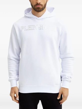 Plein Sport Hoodie mit Logo-Print - Wei&szlig;
