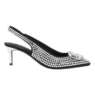 Philipp Plein Chaussures Slingback en Daim Strass H55 Gothic - Femme - Chaussures - Gris - Taille: 36 EU