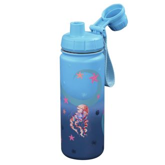 Step by Step Isolierte Edelstahl-Trinkflasche Sweet Mermaid, blau, BPA-frei, f&uuml;r Schule, Kindergarten, hei&szlig;e und kohlens&auml;urehaltige Getr&auml;nke, f&uuml;r M&auml;dchen, 0,5 Lite