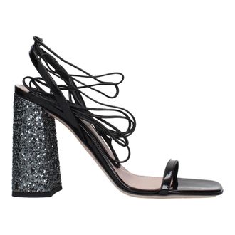 Miu Miu F83846 Plateausandalen aus Lackleder - - Shoes - Damen - Schwarzk - 38 1/2 EU