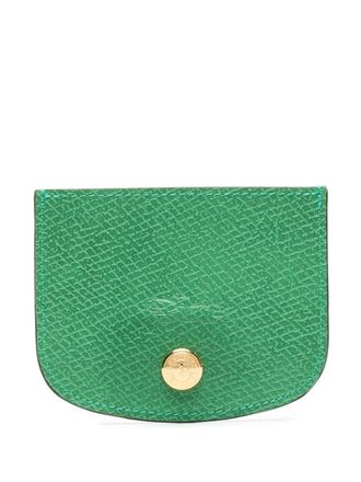 Longchamp porte-cartes &Eacute;pure &agrave; logo brod&eacute; - Vert