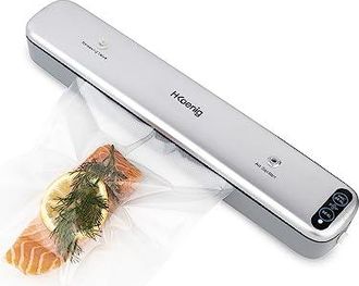 H.Koenig Appareil de Mise sous Sous Vide Alimentaire SSV32, Conservation Alimentents Secs & Humides, Compact, Inclus 10 Sacs sous vide Lavables R&eacute;utilisables, 
