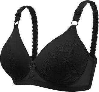 Generic Mon panier annonce pour femmes, bretelles r&eacute;glables, couverture compl&egrave;te, soutien-gorge confortable sans armature, soutien-gorge sans armatures, Noir,