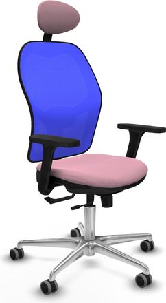 Piqueras y Crespo Ergonomischer Postural Jorquera Stuhl mit 3D-Armen, h&ouml;henverstellbarer Lendenwirbelst&uuml;tze und festem Kopfteil, ausgestattet mit Syncro/Traslack und in