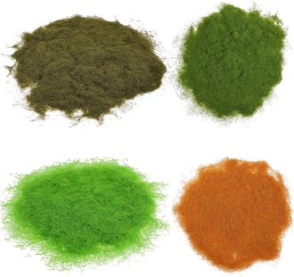 Cabilock 4er Packung DIY Dekomoos Pulver in Gr&uuml;nt&ouml;nen K&uuml;nstliches Moos Pulver zum Basteln und Dekorieren Pflegeleichtes Fake Moss f&uuml;r Modellbau Landschaften Ti