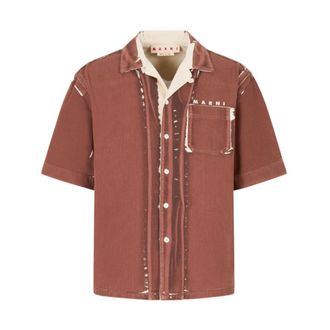 Marni Homme, Chemises, Brun, Taille: M Chemise &agrave; Manches Courtes