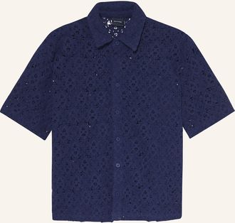 Daily Paper Clothing Daily Paper Häkelhemd Lace Shield Relaxed Fit blau