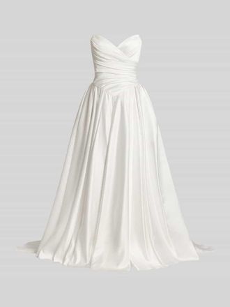 Luxuar Fashion Brautkleid aus Satin im Off-Shoulder-Look