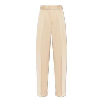 Dsquared2 Femme, Pantalons, Beige, Taille: 34 FR Pantalon &agrave; jambes larges