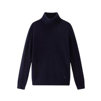 Woolrich Femme, Pulls, Bleu, Taille: 42 FR Pull &agrave; col roul&eacute;