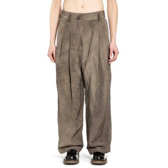 Ziggy Chen Drop Crotch Pleated Trousers
