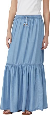 s.Oliver Flie&szlig;ender Maxirock aus Denim