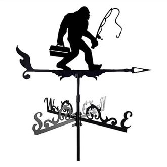 Generic Wetterfahne Aus Schwarzem Metall, Windrichtungsanzeiger f&uuml;R Schuppen, Garten, Terrasse, Dekoration, Windrichtungsanzeiger f&uuml;R Den Au&szlig;Enbereich(A28)