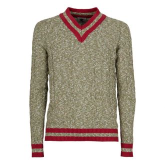 Gallo Gallo, Homme, Pulls, Multicolore, Taille: XS Pull unisexe à col en V fabriqué en Italie