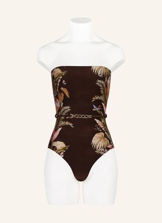 Zimmermann Bandeau-Badeanzug Ascension braun