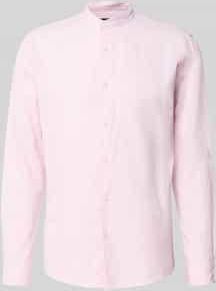 Mc Neal Regular Fit Freizeithemd aus Leinen-Baumwoll-Mix