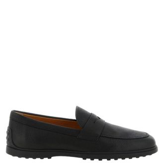 Tod's Mocassins en cuir textur&eacute; grain&eacute; - Homme - Chaussures - Noir - Taille: 44 EU