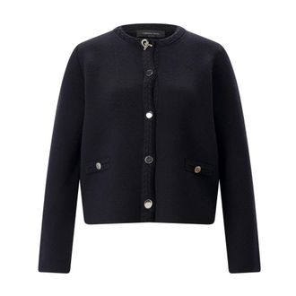 Fabiana Filippi Cardigan en maille m&eacute;rinos - Femme - Vestes - Noir - Taille: 44 FR