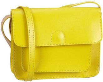 Pieces NAYSA LEATHER CROSS OVER 17036849, Sac à main femme - Jaune-TR-SW15, 17x19x4 cm (B x H x T) EU