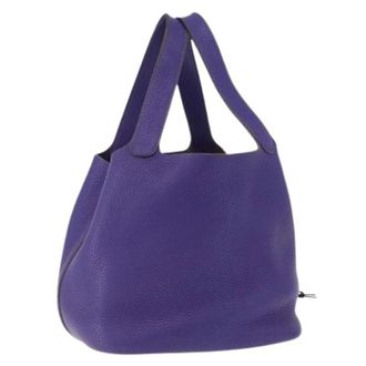 Herm&egrave;s Sac Cabas Vintage Pr&eacute;-appartenance - Femme - Pre-owned - Violet - Taille: ONE Size