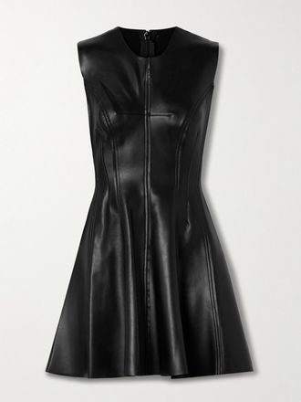 Norma Kamali Grace Minikleid Aus Synthetischem Material - Schwarz