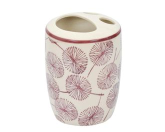 Tranquillo Zahnbürstenhalter Samira, handbedruckte Keramik, 8 x 8 x 11 cm