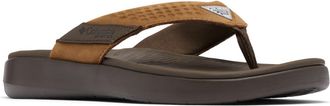 Columbia Herren PFG Boatside Flip Lea Sandale, Tundra/Light Brown, 43 EU