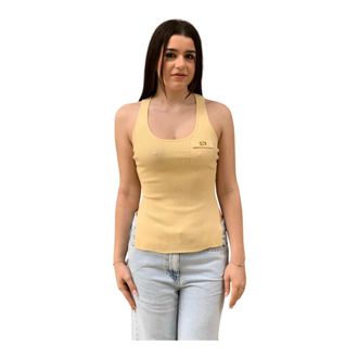 Elisabetta Franchi D&eacute;bardeur Micro-C&ocirc;tes - Femme - Tops - Jaune - Taille: 42 FR