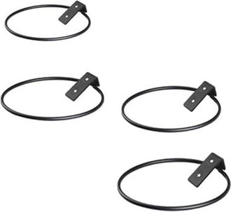 Generic Ensemble danneaux muraux en m&eacute;tal pour plantes de 10,2 cm, 12,7 cm, 15,2 cm, 20,3 cm, construction robuste en fer massif avec design pliable &agrave; 90 degr