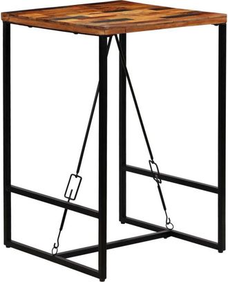 vidaXL Table de bar Bois de r&eacute;cup&eacute;ration massif 70x70x106 cm Vidaxl