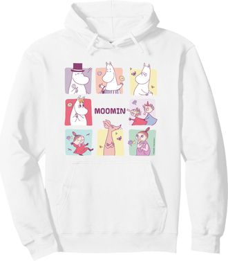 Moomin Mumin-Quadrat-Zeichenblöcke Pullover Hoodie