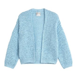 Forte_Forte Femme, Pulls, Bleu, Taille: 38 FR Cardigan Punto Calado