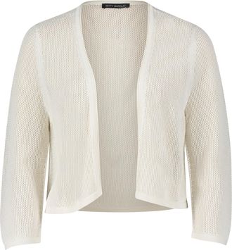 Betty Barclay Damen Sommer-Strickjacke mit 3/4 Arm 40, Rohwei&szlig;
