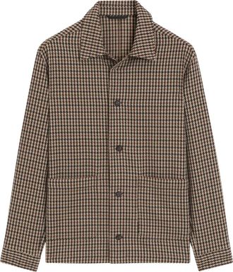 HUGO BOSS Giacca Relaxed Fit in Misto Lana a Quadri Vichy - - Jackets - Herren - Braun - L