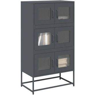 vidaXL Buffet haut anthracite 68x39x123 cm acier - Vidaxl