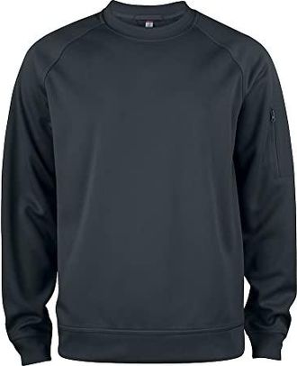 Clique Sweat-shirt &agrave; col rond homme femme unisexe Basic Active Roundneck en polyester doux r&eacute;sistant au lavage pour randonn&eacute;e, randonn&eacute;e, voyage, loisirs, No
