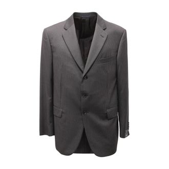 Pal Zileri Nadelstreifen Wollanzug - - Jackets - Herren - Grau - 2XL