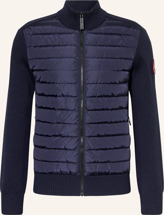Canada Goose Strickjacke Hybrdige Im Materialmix blau