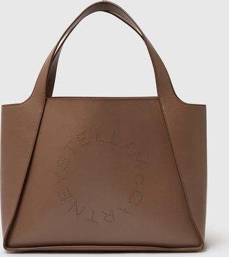 Stella McCartney Logo Large Studded Tote Bag, Woman, Ash