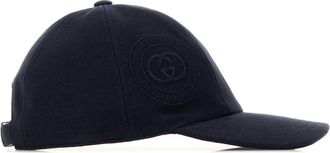 Gucci HAT Logo-Embroidered Cotton Baseball Cap - Navy