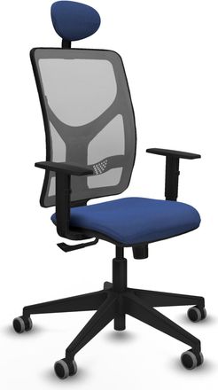 Piqueras y Crespo Verstellbarer Schreibtischstuhl mit 1D-Armen, h&ouml;henverstellbare Lendenwirbelst&uuml;tze und festes Kopfteil, ausgestattet mit 3 Positionen und Schneidschau