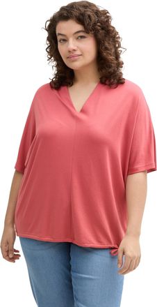 Tom Tailor Damen 1045989 T-Shirt, 11016-Berry Red, 52