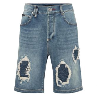 Philipp Plein Homme, Shorts, Bleu, Taille: W33 Formentera Denim Shorts