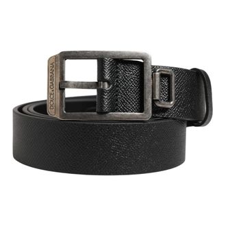 Dolce & Gabbana Kalbsleder G&uuml;rtel - - Accessories - Herren - Schwarzk - ONE SIZE